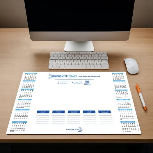 Un sous-main personnalisé pour Interpower | CM Communication